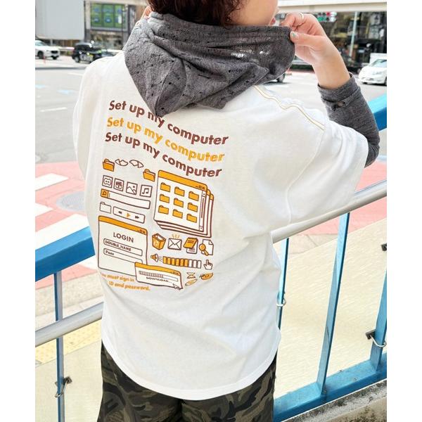 ZOZO問い合わせ番号:93416872ショップ:DOUBLE NAME，ダブルネームブランド:DOUBLE NAME，ダブルネーム商品名:Set up my computer BACK刺しゅうTEEカテゴリ:トップス>Tシャツ/カッ...