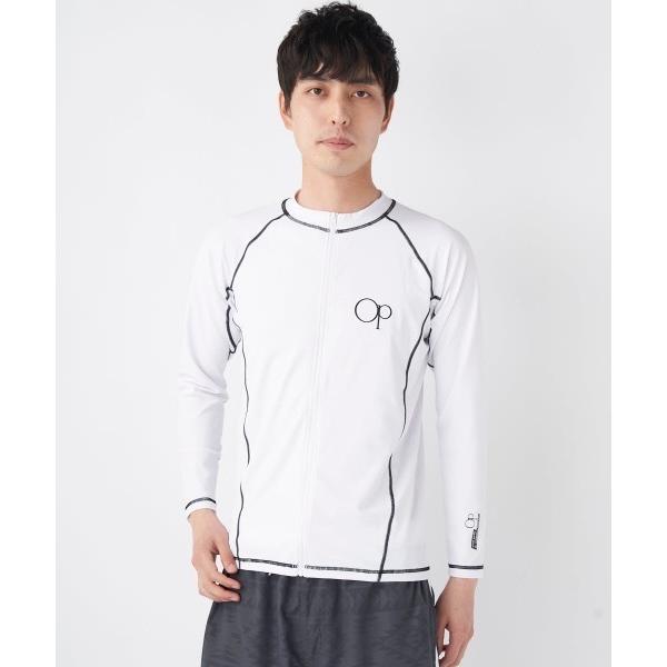 ZOZO問い合わせ番号:93417182ショップ:OP/RUSTY，オーピー/ラスティーブランド:Ocean Pacific，オーシャンパシフィック商品名:【OP:オーピー】長袖ラッシュガード　水着　フロントジップ　UVケアカテゴリ:水着/...