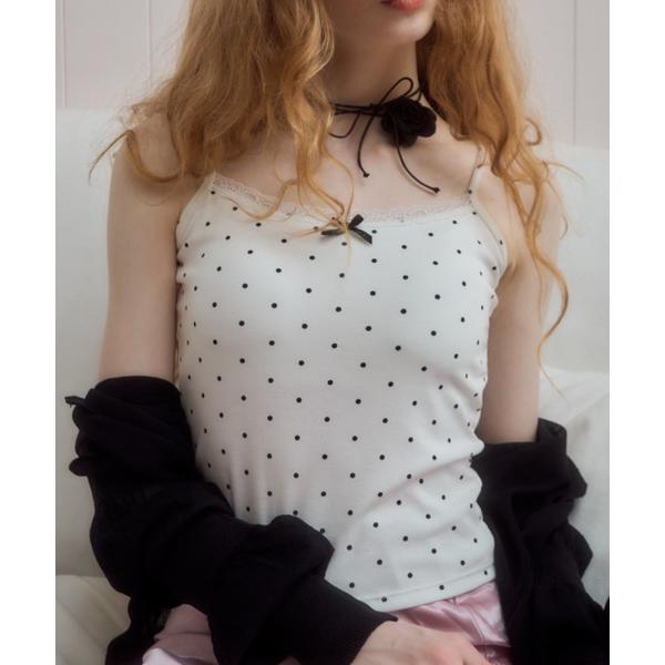 ZOZO問い合わせ番号:93417869ショップ:Auntie Rosa，アンティローザブランド:Birthday room，バースデイルーム，Mitch，ミッチ商品名:ドット柄レースキャミ/dot lace camisoleカテゴリ:トッ...