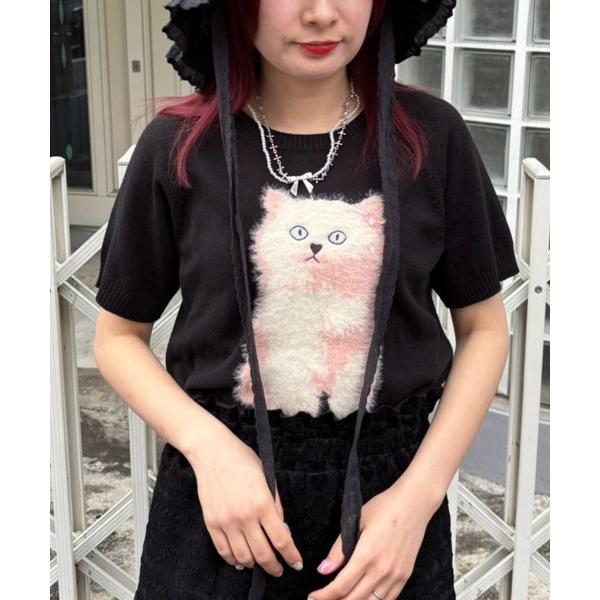 『セール実施中』ZOZO問い合わせ番号:93418477ショップ:Candy Stripper，キャンディストリッパーブランド:Candy Stripper，キャンディストリッパー商品名:TINY CAT KNIT トップスカテゴリ:トップ...