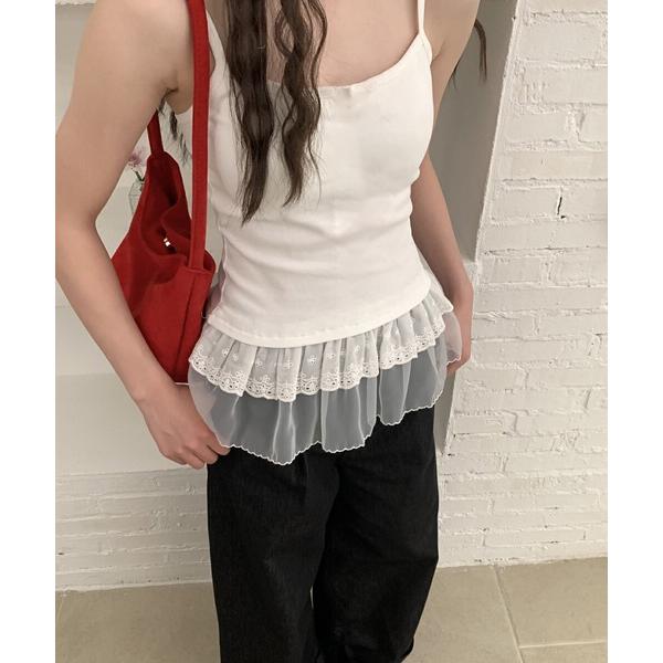 『タイムセール実施中』ZOZO問い合わせ番号:93419090ショップ:CERCA，チェルカブランド:Chiina，チーナ商品名:Chiina / チュールレイヤードキャミソールカテゴリ:トップス>キャミソールブランド品番:SDL02...