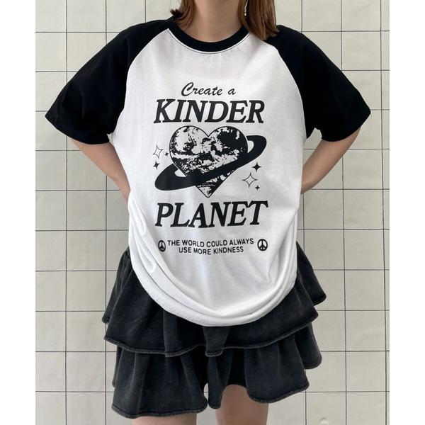 『セール実施中』ZOZO問い合わせ番号:93450164ショップ:WEGO，ウィゴーブランド:WOND，ウォンド，WEGO，ウィゴー商品名:WOND/KINDER PLANETラグランTカテゴリ:トップス>Tシャツ/カットソーブランド...