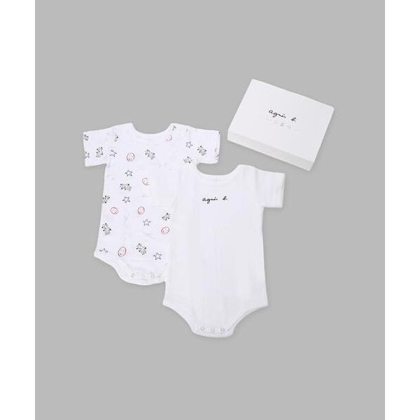※このアイテムは返品・交換対象外商品です。ZOZO問い合わせ番号:93450921ショップ:agnes b.，アニエスベーブランド:agnes b.，アニエスベー商品名:ベビー コットン 半袖ボディ 2枚組カテゴリ:アンダーウェア>そ...