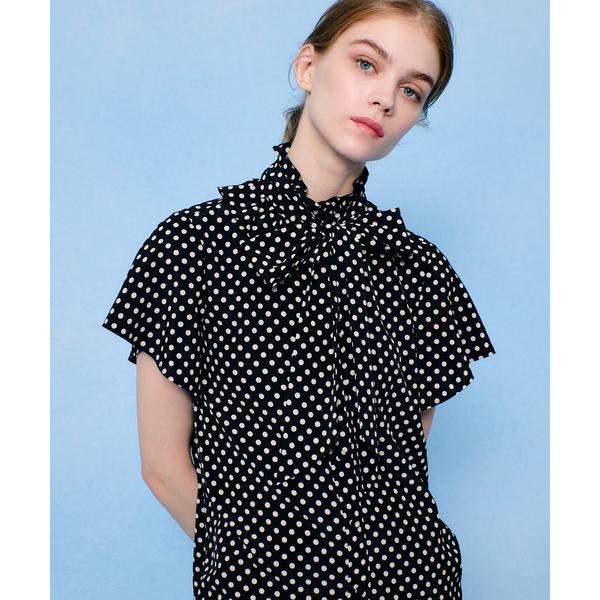 ZOZO問い合わせ番号:93452404ショップ:allureville，アルアバイルブランド:LOULOU WILLOUGHBY，ルルウィルビー商品名:◇【LOULOU WILLOUGHBY】デシンドットフレアスリーブブラウスカテゴリ:ト...