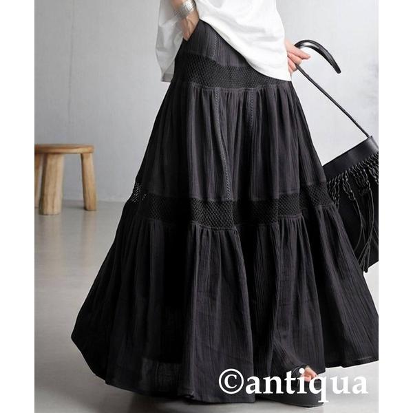 ZOZO問い合わせ番号:93452594ショップ:antiqua，アンティカブランド:antiqua，アンティカ商品名:レースティアードスカートカテゴリ:スカート>スカートブランド品番:IYA-00057素材:本体：綿100% レース...