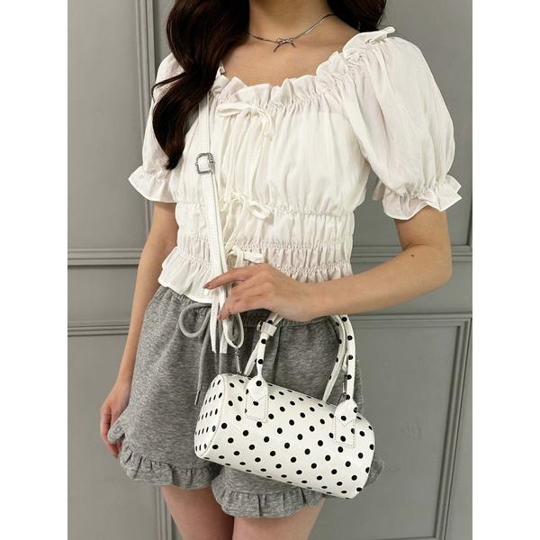 ZOZO問い合わせ番号:93453758ショップ:WEGO，ウィゴーブランド:PHILLY，フィリー，WEGO，ウィゴー商品名:【PHILLY】2WAYギャザーデザインブラウスカテゴリ:トップス>シャツ/ブラウスブランド品番:PWC2...