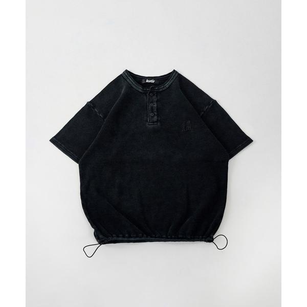 『セール実施中』ZOZO問い合わせ番号:93453970ショップ:kutir，クティールブランド:kutir，クティール商品名:DRAWCORD HENLEY NECK THERMAL TSHIRT／ドローコードヘンリーネックサーマルTシャ...