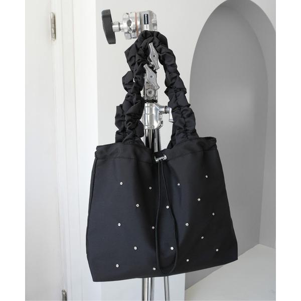 『タイムセール実施中』ZOZO問い合わせ番号:93487019ショップ:Port，ポートブランド:IMARI，イマリ商品名:【 IMARI / イマリ 】 ラインストーン ギャザー ナイロン トートバッグカテゴリ:バッグ>トートバッグ...