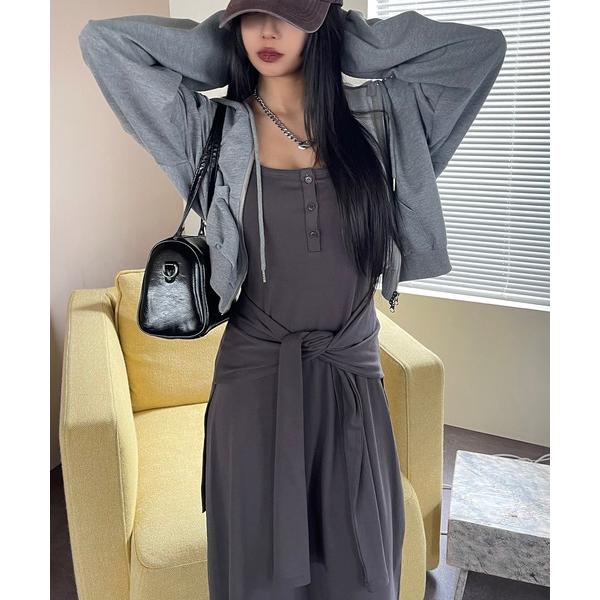 『タイムセール実施中』ZOZO問い合わせ番号:93488600ショップ:Ada.，エイダブランド:ADDITION STORE，アディションストア，VQ，ブイキュー商品名:【レイヤードデザインがヒップの下着のラインを隠す】ノースリーブ腰巻レ...