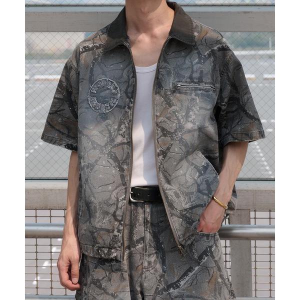 『セール実施中』ZOZO問い合わせ番号:93520932ショップ:Perushu，ペルーシュブランド:Perushu，ペルーシュ商品名:vintage washed mulch pocket short sleeve jacket ビンテー...