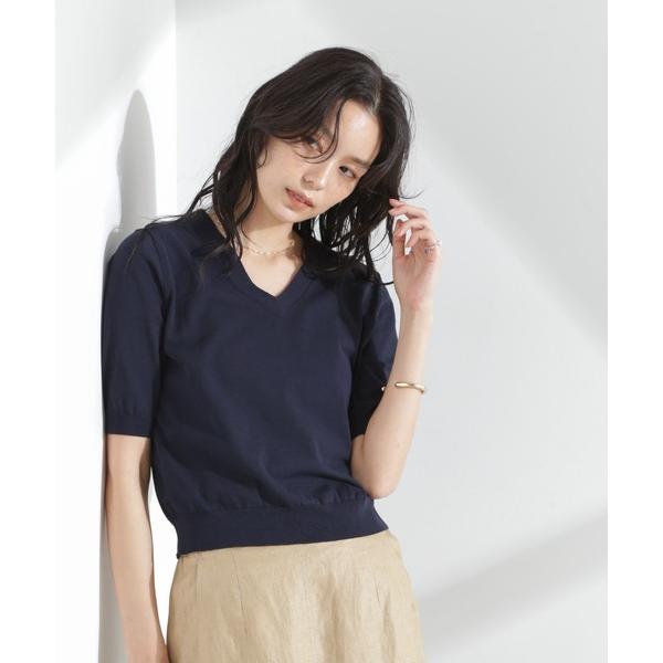 『タイムセール実施中』ZOZO問い合わせ番号:93583626ショップ:NANO universe，ナノユニバースブランド:NANO universe，ナノユニバース商品名:TEKNICO GIZAコットンVネックコンパクトニットカテゴリ:...