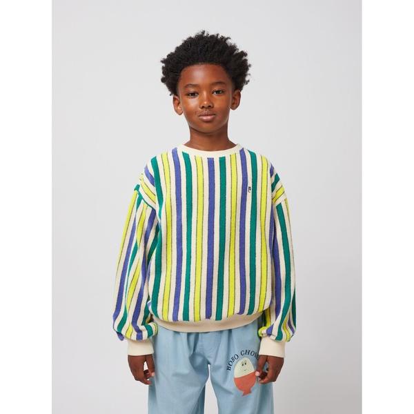 ZOZO問い合わせ番号:93584831ショップ:A.en General Store，エイエン ジェネラル ストアブランド:BOBO CHOSES，ボボショーズ商品名:Multicolor Stripes terry cloth swea...