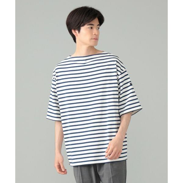 ZOZO問い合わせ番号:93616429ショップ:BEAMS MEN，ビームス メンブランド:BEAMS F，ビームスエフ商品名:SAINT JAMES / ルーズフィット ボーダー ボートネック Tシャツカテゴリ:トップス>Tシャツ...