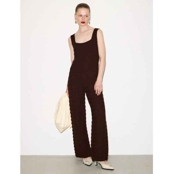 『セール実施中』ZOZO問い合わせ番号:93616860ショップ:SLY，スライブランド:THROW by SLY，スローバイスライ，SLY，スライ商品名:THROW SQUARE NECK JUMPSUITS スクエアネック ジャンプスー...