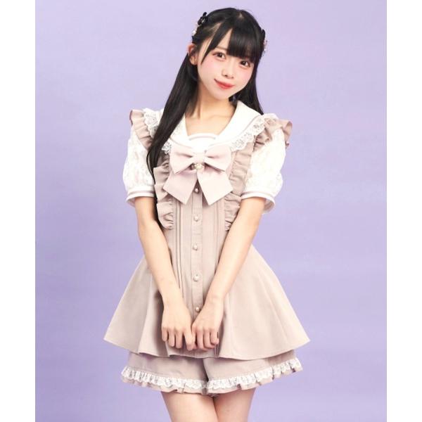 ZOZO問い合わせ番号:93617972ショップ:Secret Honey，シークレットハニーブランド:Secret Honey，シークレットハニー商品名:レースセーラー襟半袖セットアップカテゴリ:ジャケット/アウター>セットアップブ...