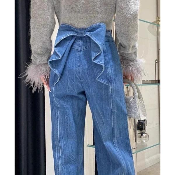 『タイムセール実施中』ZOZO問い合わせ番号:93618145ショップ:UP START，アップスタートブランド:UP START，アップスタート商品名:【LAMPOON】バックリボンデニムパンツカテゴリ:パンツ>デニムパンツブランド...