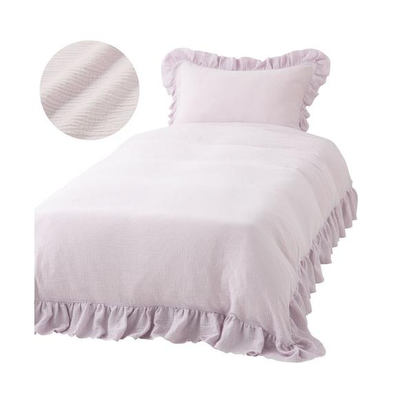 ZOZO問い合わせ番号:93621014ショップ:Francfranc，フランフランブランド:Francfranc，フランフラン商品名:フリル ガーゼ 掛け布団カバー シングル ライトパープルカテゴリ:インテリア>寝具ブランド品番:1...