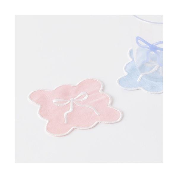 ZOZO問い合わせ番号:93621758ショップ:Francfranc，フランフランブランド:Francfranc，フランフラン商品名:刺繍リボン コースター ピンクカテゴリ:食器/キッチン>ランチョンマット/テーブルウェアブランド品...
