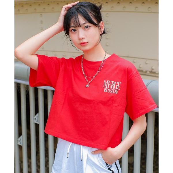 『セール実施中』ZOZO問い合わせ番号:93622731ショップ:SHUSHU，シュシュブランド:RiCO SUCRE，リコシュクレ，SHUSHU，シュシュ商品名:ロゴワイドクロップドTシャツカテゴリ:トップス>Tシャツ/カットソーブ...
