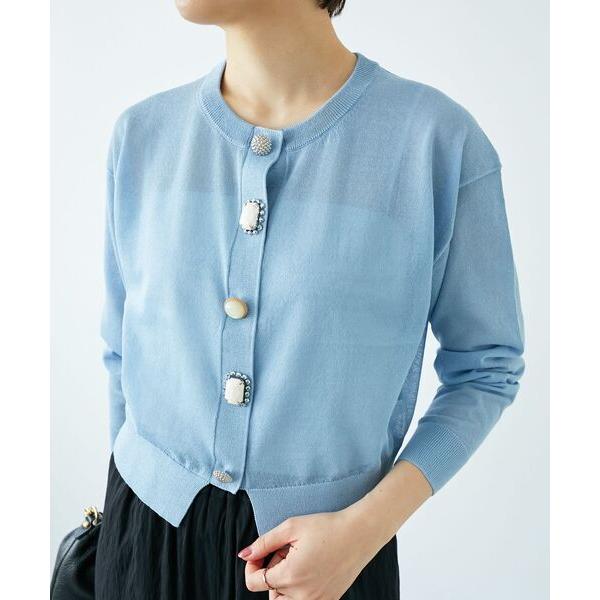 『セール実施中』ZOZO問い合わせ番号:93623122ショップ:le.coeur blanc，ルクールブランブランド:le.coeur blanc，ルクールブラン商品名:TORRAZZO DONNAビジュー釦カーデカテゴリ:トップス&gt...