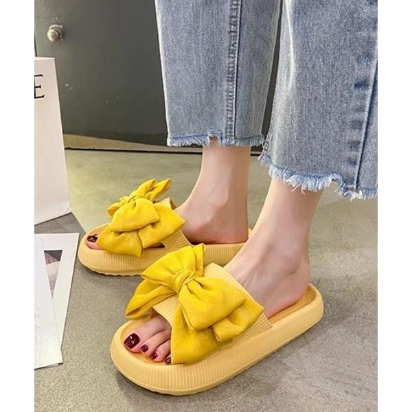 『タイムセール実施中』ZOZO問い合わせ番号:93625821ショップ:Teem Store，チームストアブランド:Teem Store，チームストア商品名:ビッグリボン EVAスリッパサンダルカテゴリ:インテリア>ルームシューズ/ス...