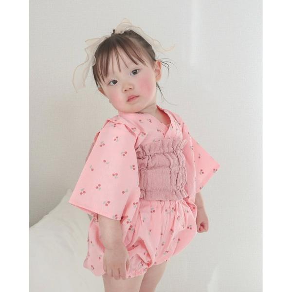 『タイムセール実施中』ZOZO問い合わせ番号:93626975ショップ:DADWAY，ダッドウェイブランド:DADWAY，ダッドウェイ商品名:【coto cotte】ふわリボン2Pゆかた(さくらんぼ刺繍)カテゴリ:トップス>その他トッ...