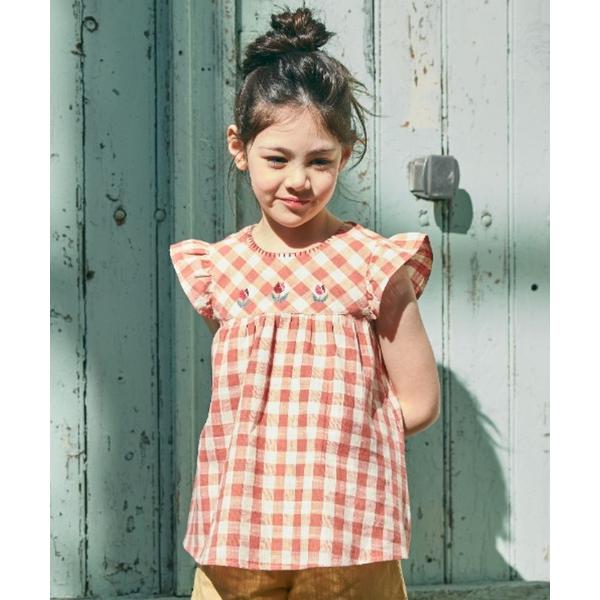 『セール実施中』ZOZO問い合わせ番号:93659039ショップ:CHOPIN，ショパンブランド:utremi，ユトレミ，CHOPIN，ショパン商品名:【ベビー/キッズ】コットンフリルチューリップ刺繍チュニックカテゴリ:トップス>シャ...