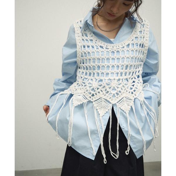 ZOZO問い合わせ番号:93659044ショップ:Auntie Rosa，アンティローザブランド:Lutim by u，ルチバイユー商品名:Fringe macrame vest / フリンジマクラメベストカテゴリ:トップス>ベストブ...