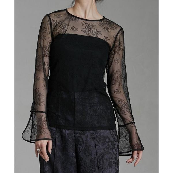 『タイムセール実施中』ZOZO問い合わせ番号:93659499ショップ:nissen，ニッセンブランド:Callarus，カラルス商品名:〔Callarus〕ベルスリーブ花柄チュールトップスカテゴリ:ワンピース/ドレス>ドレスブランド...