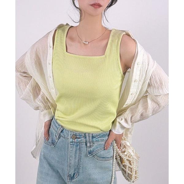 『タイムセール実施中』ZOZO問い合わせ番号:93660105ショップ:Ada.，エイダブランド:CLOTHY，クロシィ商品名:【デコルテすっきり見え♪】テレコスクエアリブタンクカテゴリ:トップス>タンクトップブランド品番:CLY51...