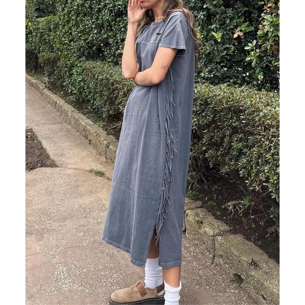 『タイムセール実施中』ZOZO問い合わせ番号:93660887ショップ:ROXY/QUIKSILVER，ロキシー/クイックシルバーブランド:ROXY，ロキシー商品名:LABYRINTH DRESS /ロキシーサイドフリンジロングTシャツワン...