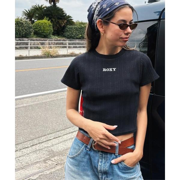 『タイムセール実施中』ZOZO問い合わせ番号:93660902ショップ:ROXY/QUIKSILVER，ロキシー/クイックシルバーブランド:ROXY，ロキシー商品名:MIXTURE TEE /ロキシーロゴワンポイントショート丈半袖トップスカ...