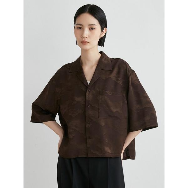 『セール実施中』ZOZO問い合わせ番号:93661835ショップ:MIESROHE，ミースロエブランド:MIESROHE，ミースロエ商品名:cloudyジャガードオープンカラーシャツカテゴリ:トップス>シャツ/ブラウスブランド品番:M...