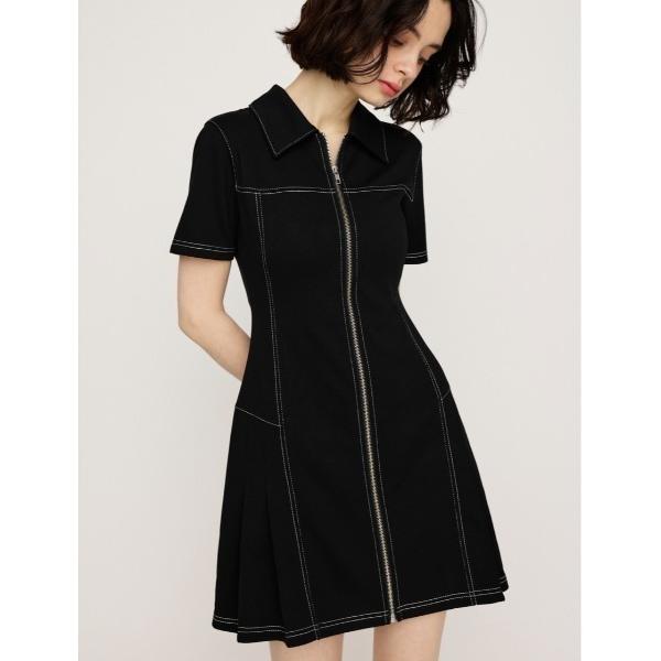 『セール実施中』ZOZO問い合わせ番号:93661952ショップ:SLY，スライブランド:SLY，スライ商品名:FRONT ZIP SIDE PLEATS S/OP フロントジップ サイドプリーツ ショートワンピース 半袖 夏服カテゴリ:ワ...