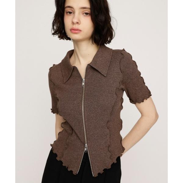 『セール実施中』ZOZO問い合わせ番号:93661959ショップ:SLY，スライブランド:SLY，スライ商品名:FRONT ZIP LINKING TOPS フロント ジップ リンキング トップス 夏服カテゴリ:トップス>Tシャツ/カ...