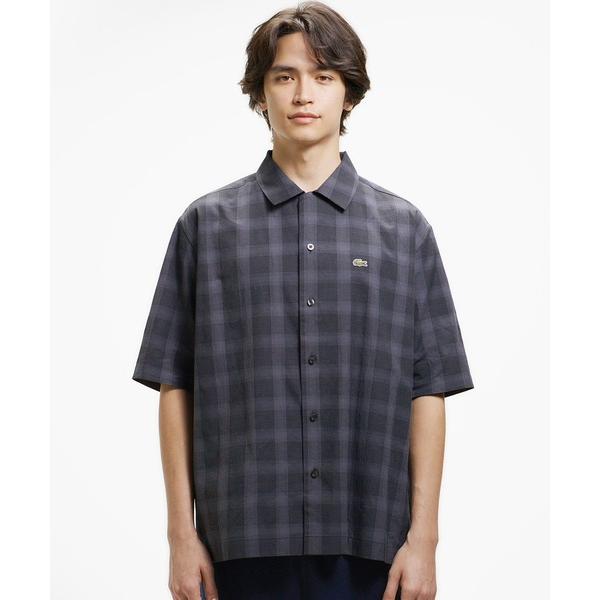 『タイムセール実施中』ZOZO問い合わせ番号:93692928ショップ:LACOSTE，ラコステブランド:LACOSTE，ラコステ商品名:リネンブレンドオープンカラーオンブレチェックシャツカテゴリ:トップス>シャツ/ブラウスブランド品...