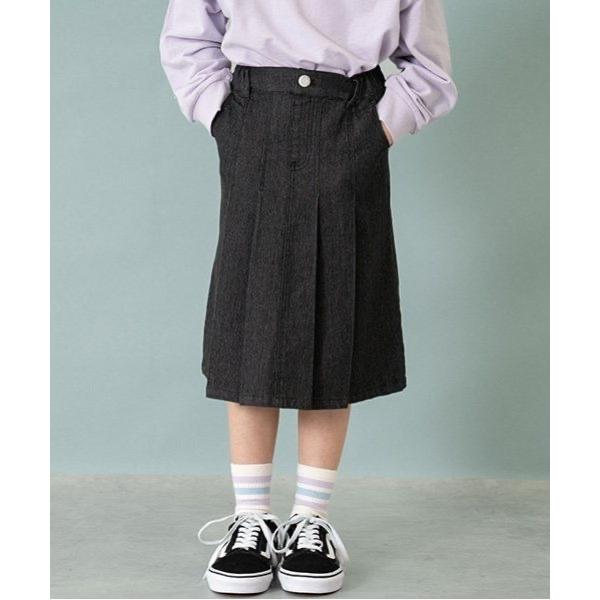 『セール実施中』ZOZO問い合わせ番号:93693228ショップ:petit main，プティマインブランド:and D. petit main，アンドディープティマイン商品名:デニムタックスカートカテゴリ:スカート>デニムスカートブ...