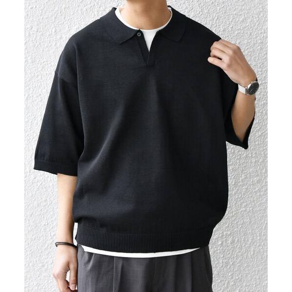 ZOZO問い合わせ番号:93693988ショップ:SHIPS，シップスブランド:SHIPS any，シップス エニィ，SHIPS，シップス商品名:SHIPS any:〈手洗い可能〉リネンミックス ハイゲージ ニット スキッパー ポロシャツ◆...