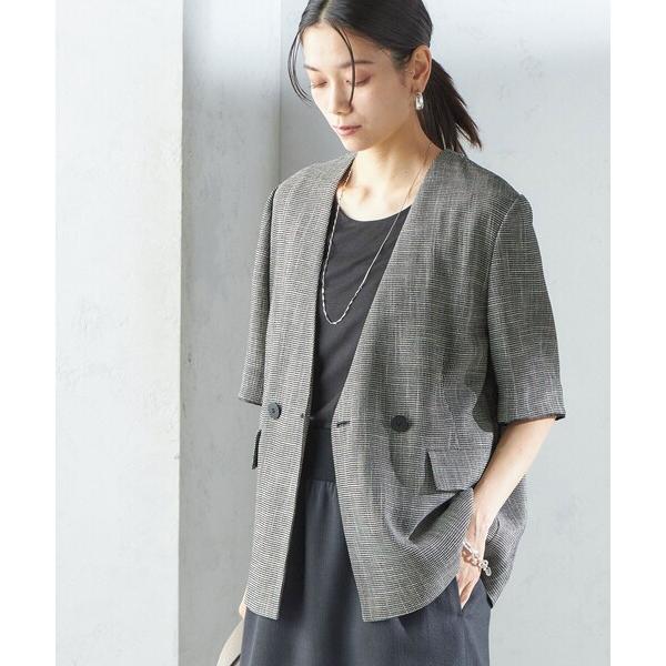 『セール実施中』ZOZO問い合わせ番号:93694647ショップ:SHIPS for women，シップス フォー ウィメンブランド:SHIPS，シップス商品名:〈手洗い可能〉カラミ ノーラペル 半袖 ジャケットカテゴリ:ジャケット/アウタ...