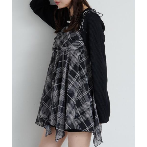 『タイムセール実施中』ZOZO問い合わせ番号:93696156ショップ:Kastane，カスタネブランド:Kastane，カスタネ商品名:【ボウタイ付き】チェックアシメチュニックカテゴリ:ワンピース/ドレス>チュニックブランド品番:K...