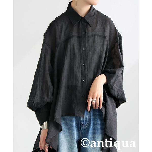 ZOZO問い合わせ番号:93696576ショップ:antiqua，アンティカブランド:antiqua，アンティカ商品名:フラッフィーガーゼシャツカテゴリ:トップス>シャツ/ブラウスブランド品番:PTR-00008素材:ポリエステル70...