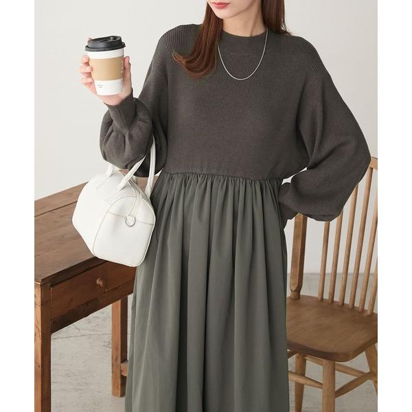 『タイムセール実施中』ZOZO問い合わせ番号:93696691ショップ:BONLECILL，ボンルシールブランド:BONLECILL，ボンルシール商品名:【至福のカヌレニット】アソートハイネックドッキングワンピースカテゴリ:ワンピース/ドレ...