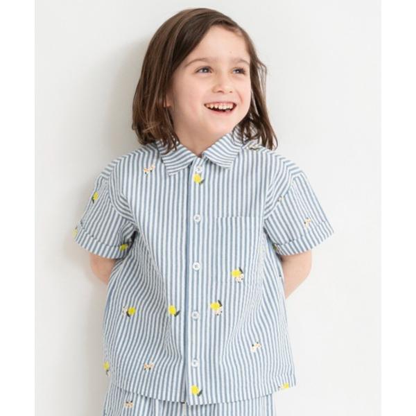 ZOZO問い合わせ番号:93727717ショップ:branshes，ブランシェスブランド:branshes，ブランシェス商品名:【おそろい】レモン＆フラワー総柄刺繍半袖シャツカテゴリ:トップス>シャツ/ブラウスブランド品番:11-52...