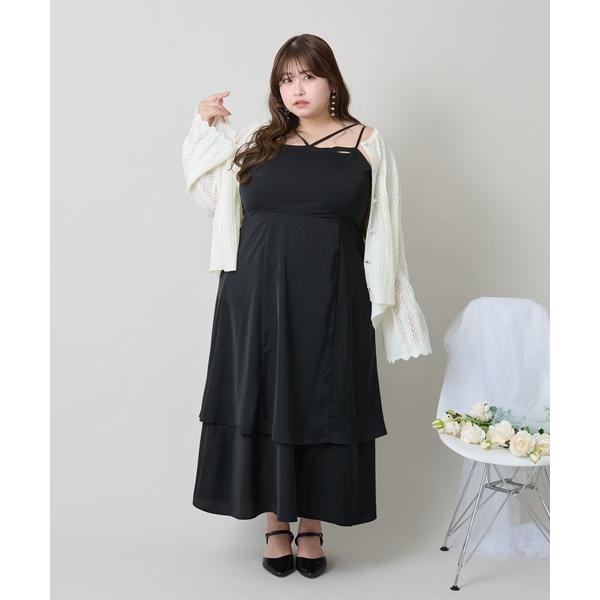 ZOZO問い合わせ番号:93728340ショップ:Pal elfy，パルエルフィーブランド:Louiosy，ルオシー商品名:【大きいサイズ】プレート付きティアードキャミワンピカテゴリ:ワンピース/ドレス>ワンピースブランド品番:491...