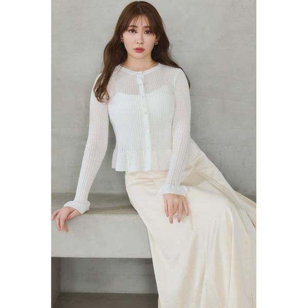ZOZO問い合わせ番号:93728821ショップ:Her lip to，ハーリップトゥブランド:Her lip to，ハーリップトゥー商品名:Frill Knit Cardiganカテゴリ:トップス>カーディガン/ボレロブランド品番:...