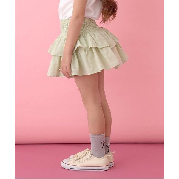 『セール実施中』ZOZO問い合わせ番号:93759306ショップ:petit main，プティマインブランド:Lycee mine，リセマイン，petit main，プティマイン商品名:シャーリングティアードスカート(インパン付き)カテゴリ...
