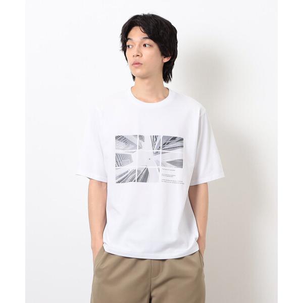 『タイムセール実施中』ZOZO問い合わせ番号:93761468ショップ:COMME CA ISM，コムサイズムブランド:COMME CA ISM，コムサイズム商品名:【接触冷感】 Feel-Cool フォトTシャツ 「CITY SKY」カテ...