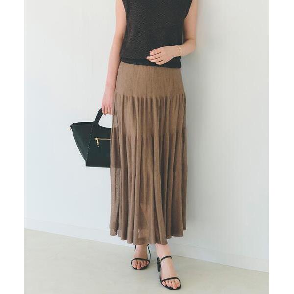 『タイムセール実施中』ZOZO問い合わせ番号:93761984ショップ:grove，グローブブランド:grove，グローブ商品名:夏の華やぎティアードニットシアースカートカテゴリ:スカート>スカートブランド品番:768-72012-2...