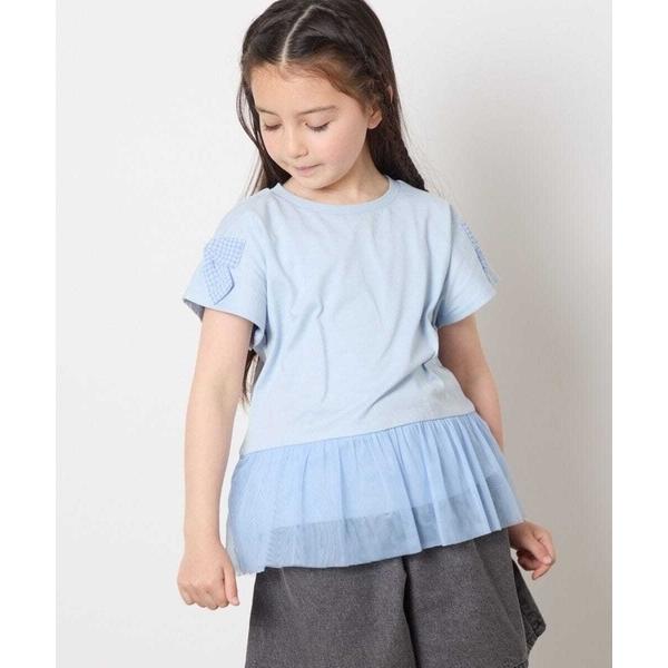 『セール実施中』ZOZO問い合わせ番号:93792734ショップ:a.v.v，アー・ヴェ・ヴェブランド:a.v.v，アーヴェヴェ商品名:[110-130]チュールドッキングリボンTシャツカテゴリ:トップス>Tシャツ/カットソーブランド...