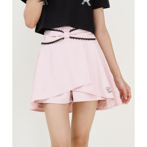 『タイムセール実施中』ZOZO問い合わせ番号:93794132ショップ:BABYDOLL，ベビードールブランド:PINKHUNT，ピンクハント商品名:PINKHUNT ピンクハント リボンウエストスカート風 ショートパンツ 0591Kカテゴ...